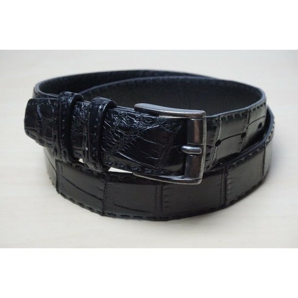 Kiton | Accessories | Kiton Napoli American Alligator Black 925 Silver ...